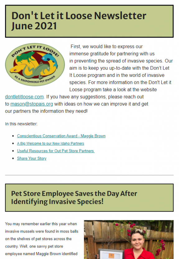 Don't Let it Loose™ News - Don't Let it Loose